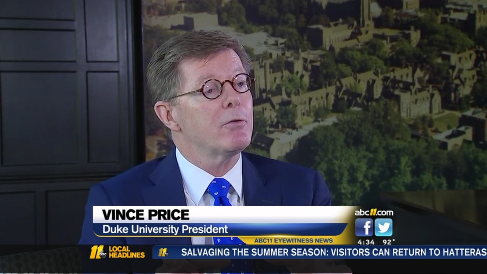 New Duke president speaks to ABC11 - ABC11 Raleigh-Durham