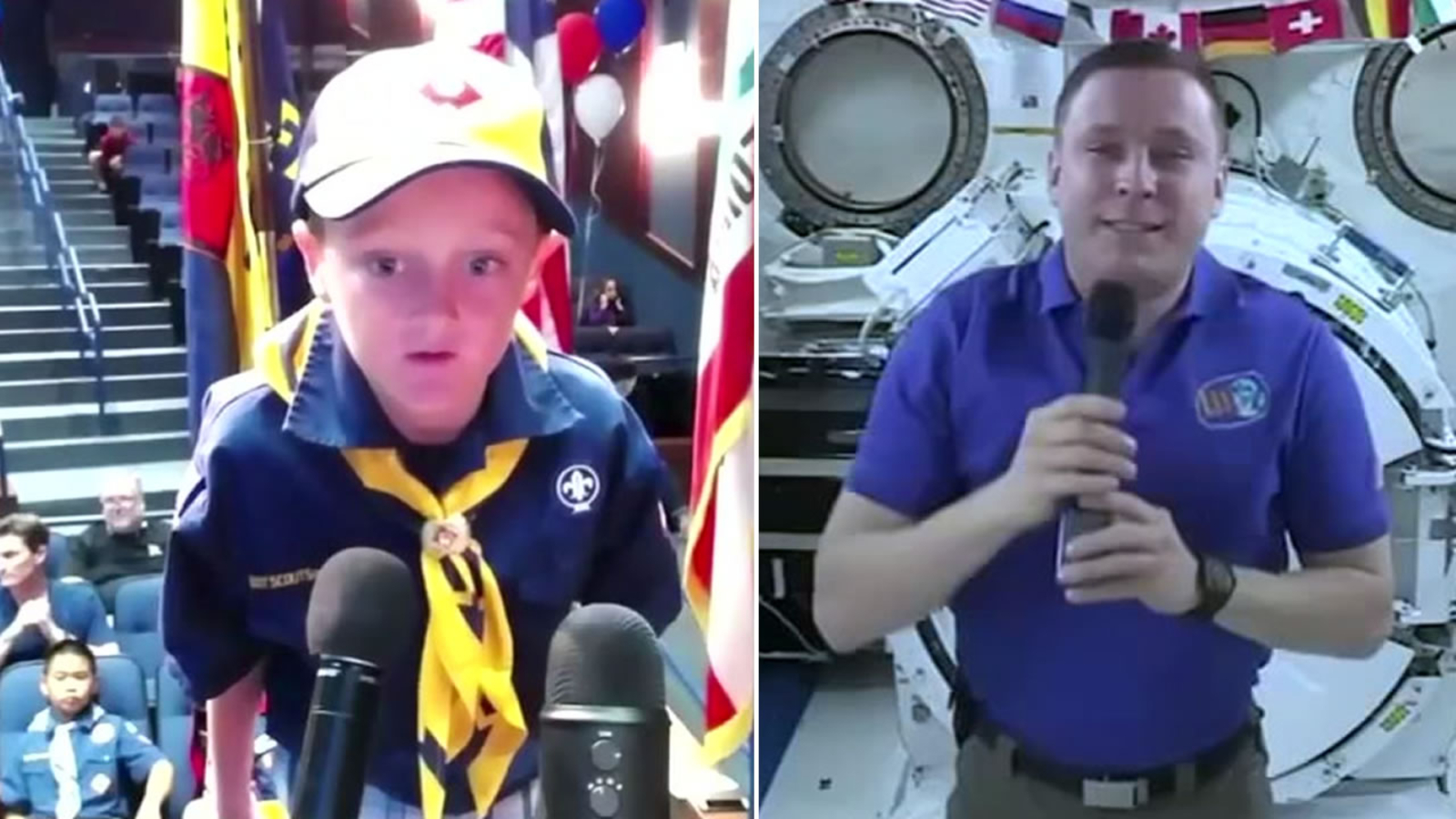VIDEO: Bay Area Cub, Girl Scouts ask astronaut questions about life in ...