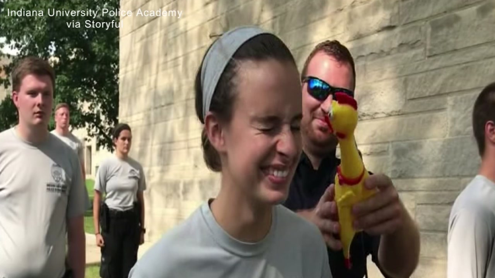 Indiana police academy uses rubber chicken to test students' focus ...