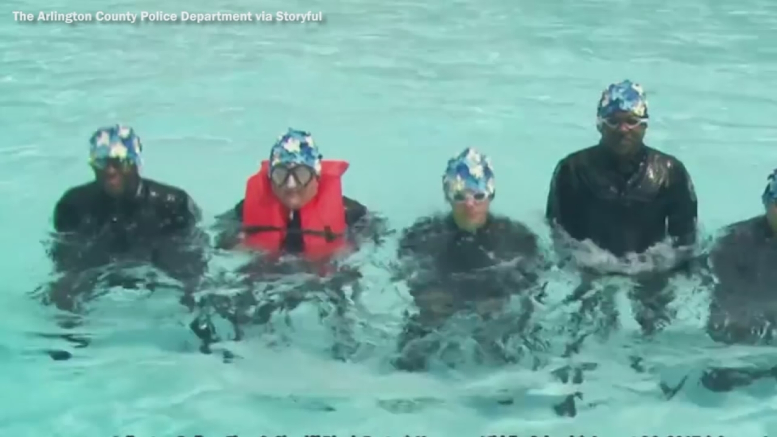 Arlington County PD show off their synchronized swim moves - 6abc ...
