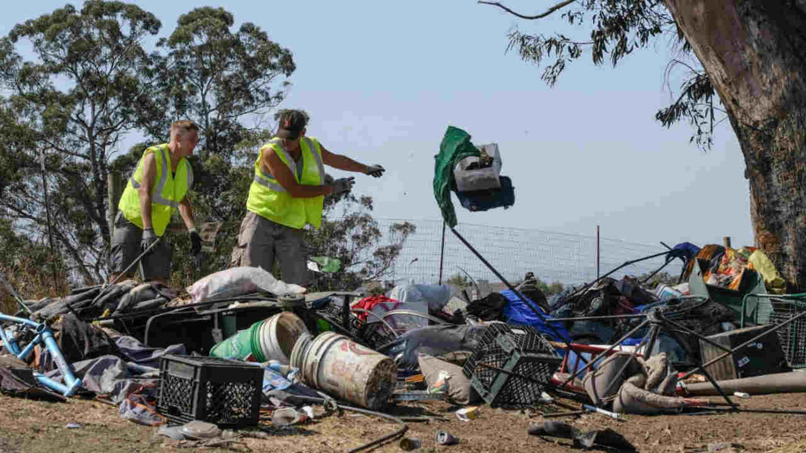 Mountain of debris left after City of Santa Rosa clears out homeless ...