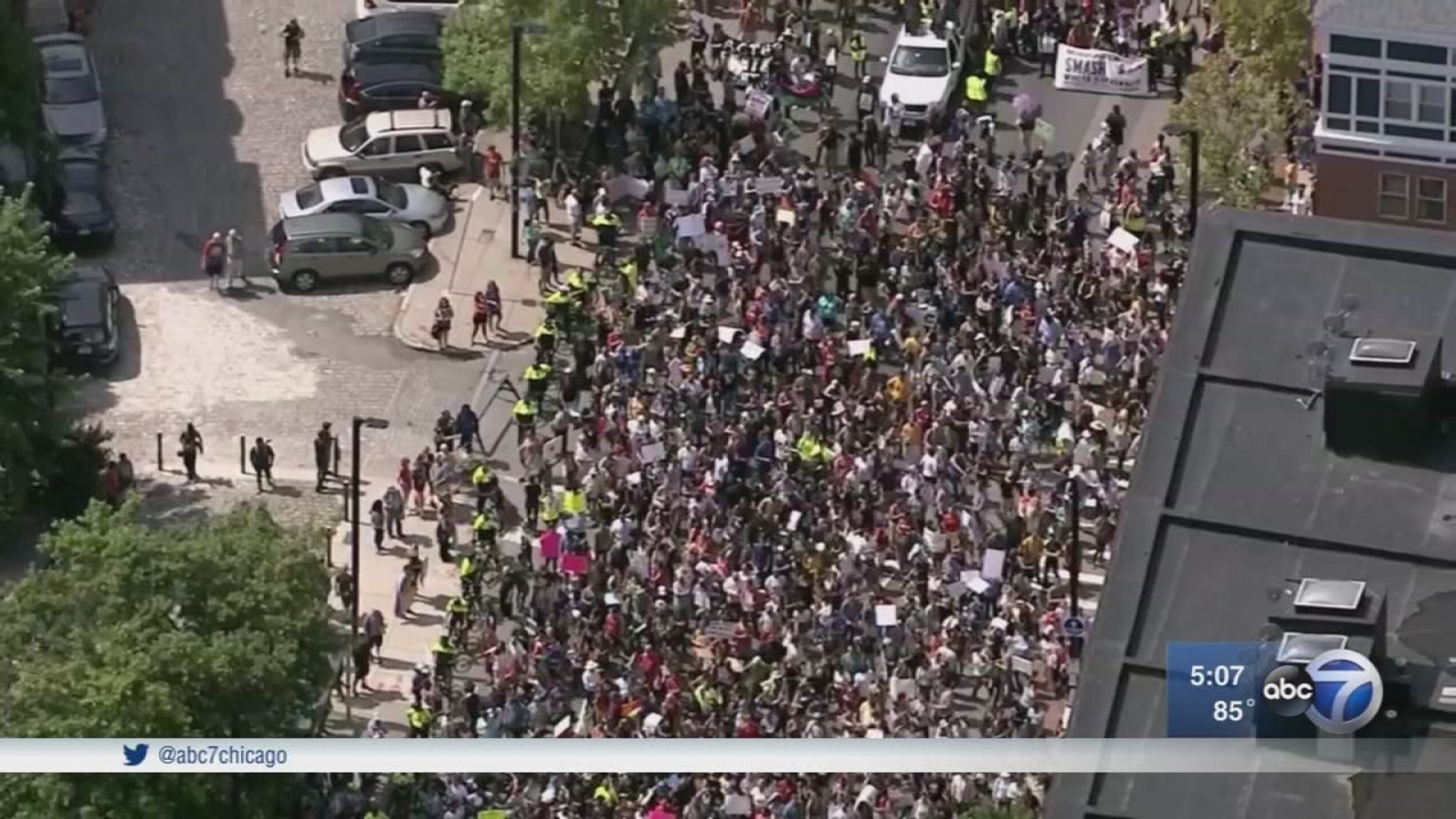 Boston rally cut short after massive counterprotest - ABC7 Chicago