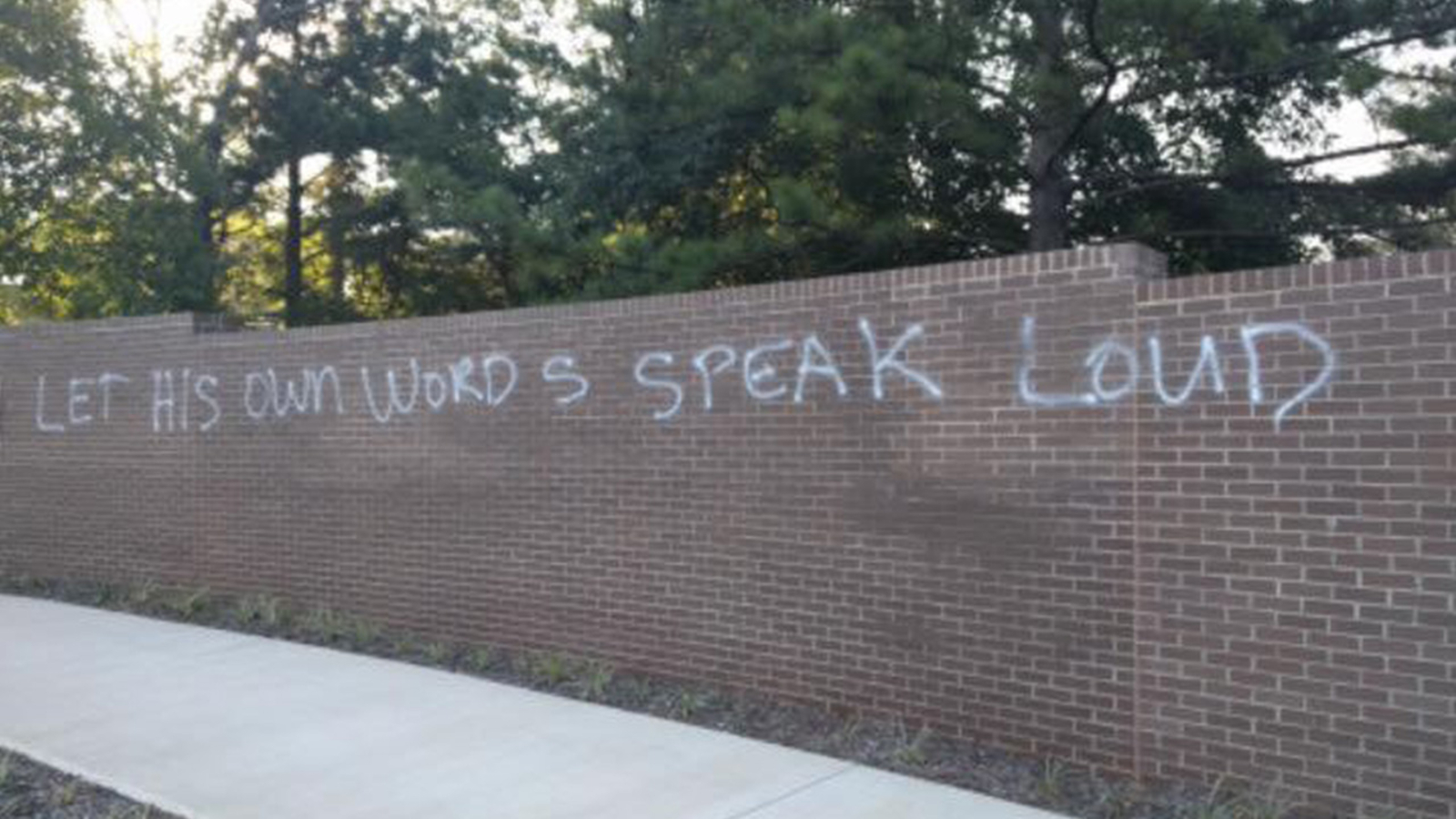 PHOTOS: Graffiti at Dr. Martin Luther King Jr. Memorial Gardens - ABC11 ...