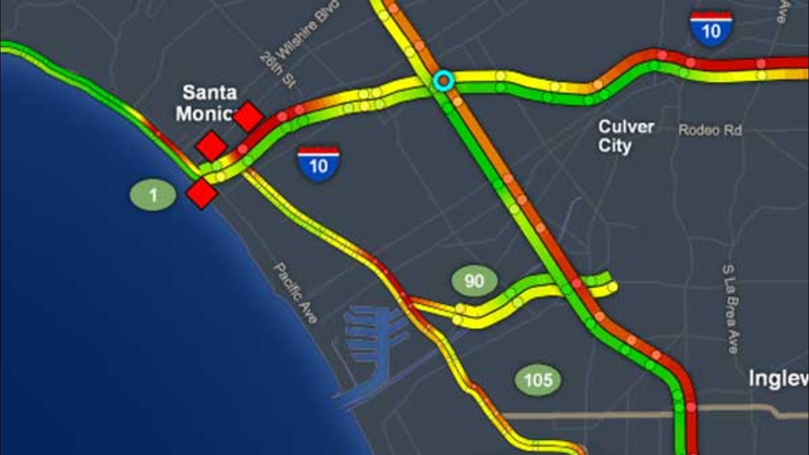 10 West, NB PCH in Santa Monica closed after pedestrian is fatally ...