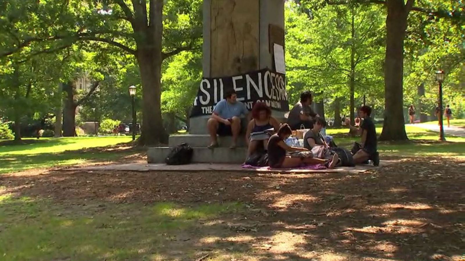Protest continues at UNC Silent Sam statue; 3 arrests made - ABC11 ...