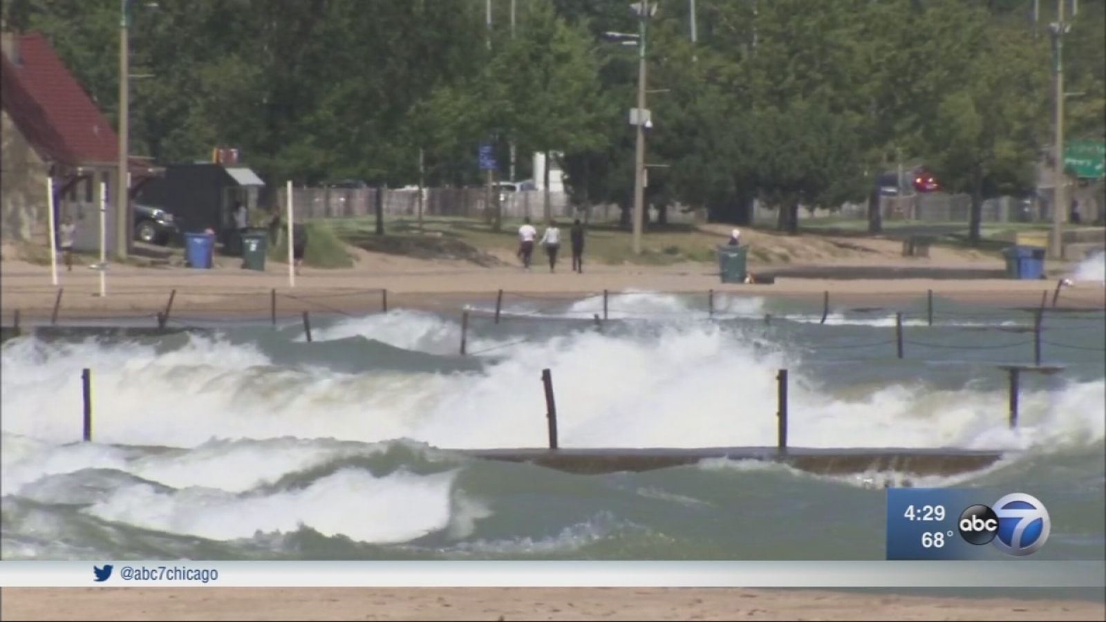 High waves, strong rip currents cause swim bans at Lake Michigan ...