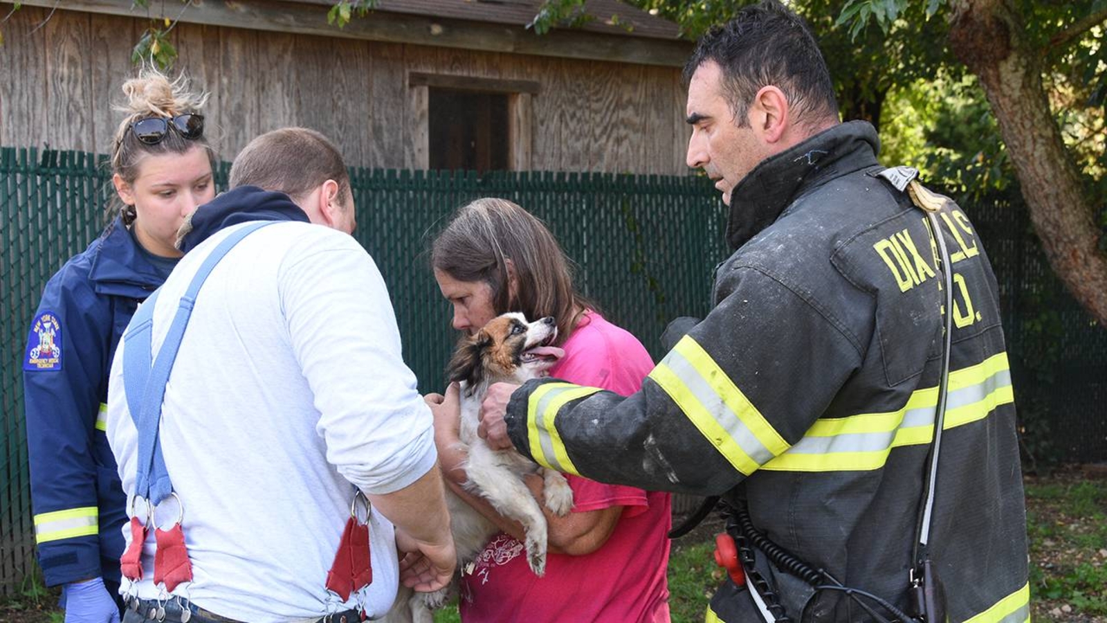 Fiery rescue turns to a furry rescue at home in Dix Hills - ABC7 New York