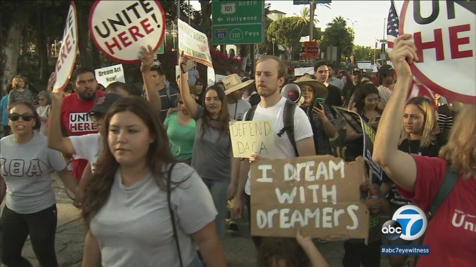 DACA supporters rally in DTLA after program's demise announced - ABC7 ...