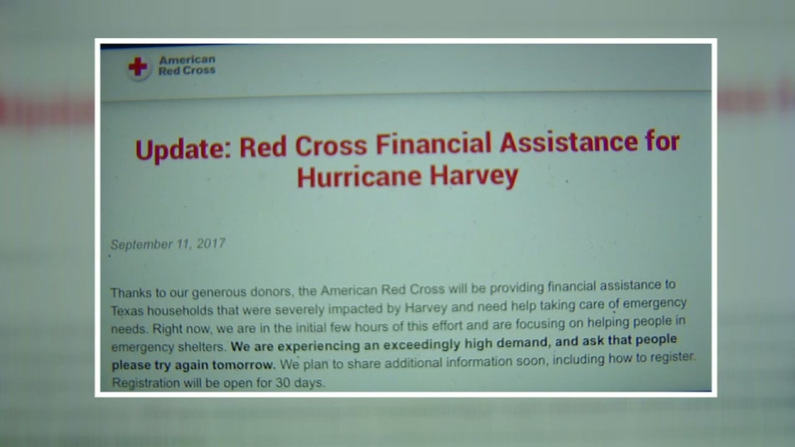 Day 2 of Red Cross website crash brings frustration - ABC13 Houston