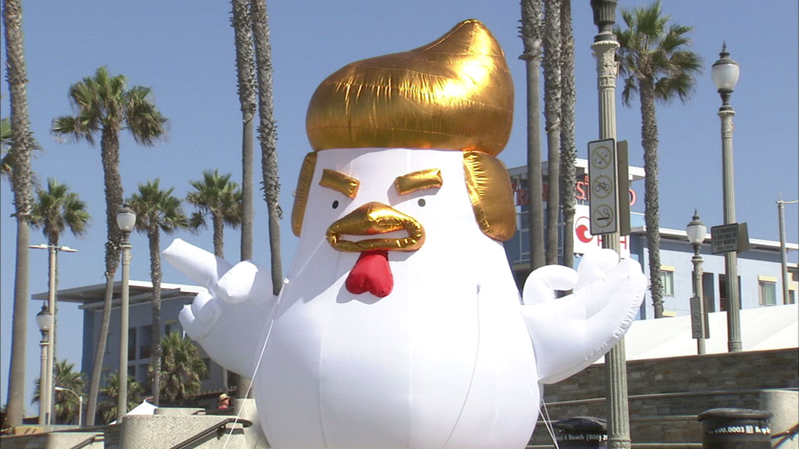 President Donald Trump parody 'Chicken Don' makes appearances around ...