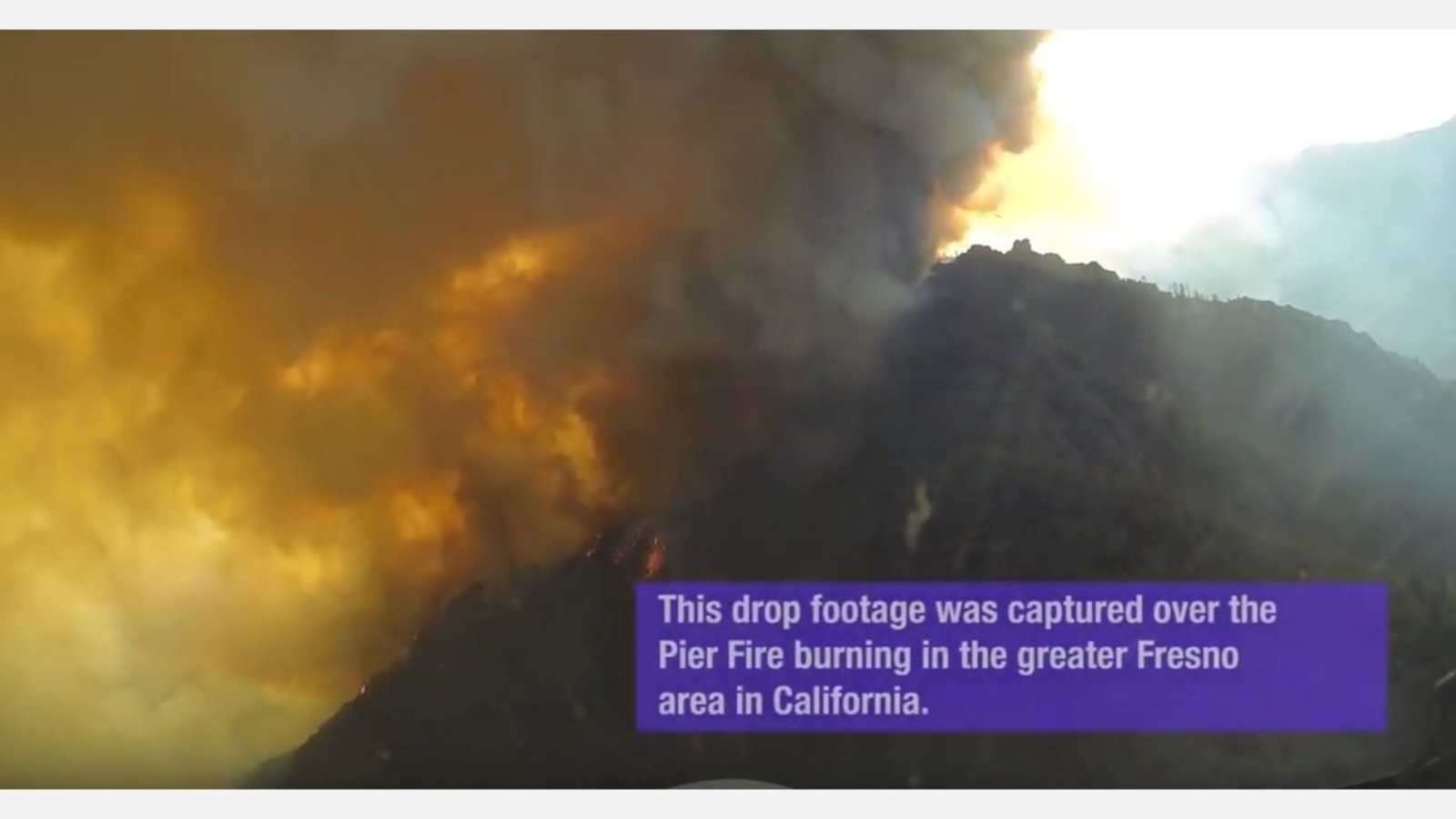 See the Pier Fire from the cockpit of a California National Guard plane ...