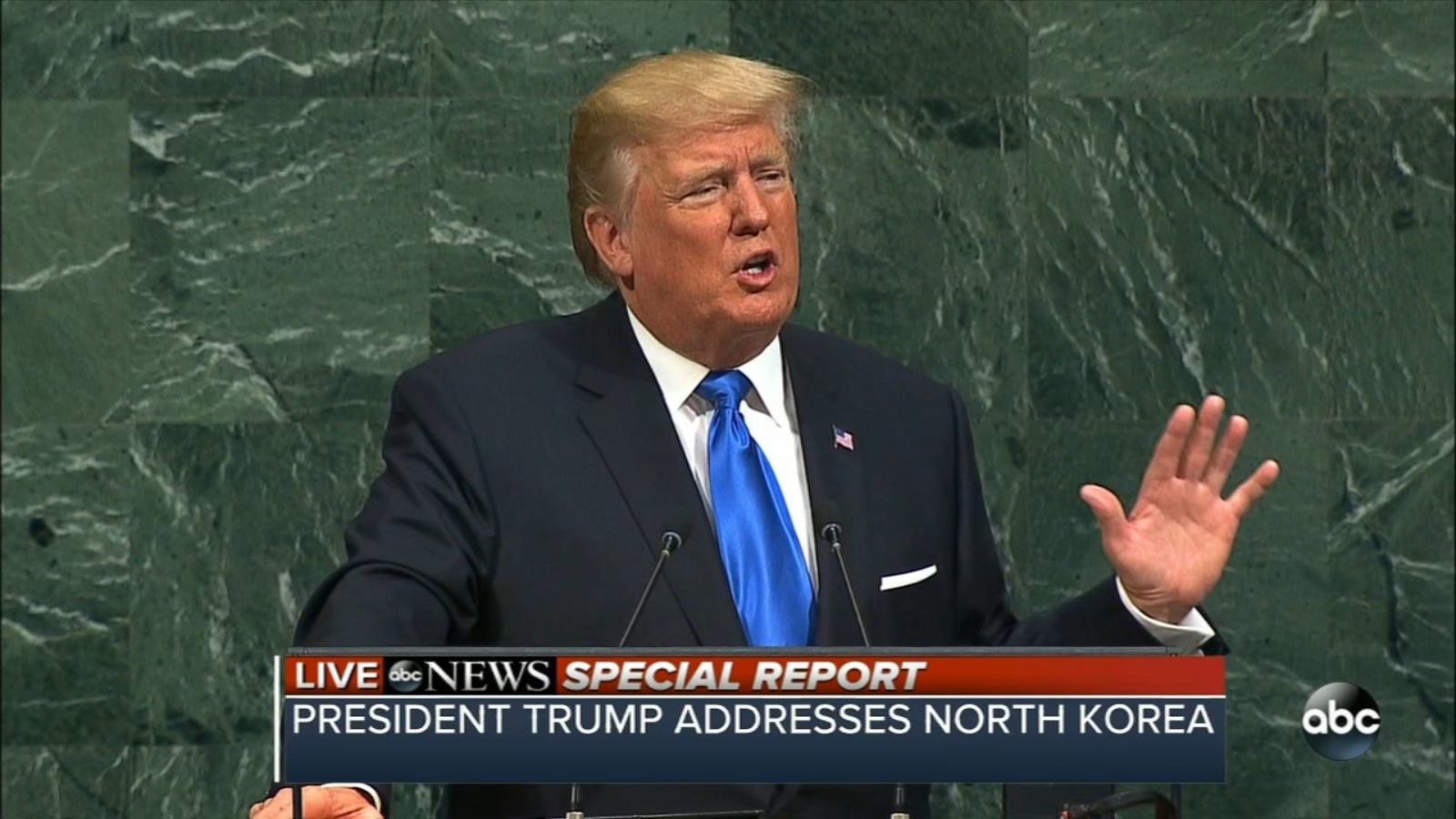 President Trump on North Korea: "Rocket man is on a suicide mission ...