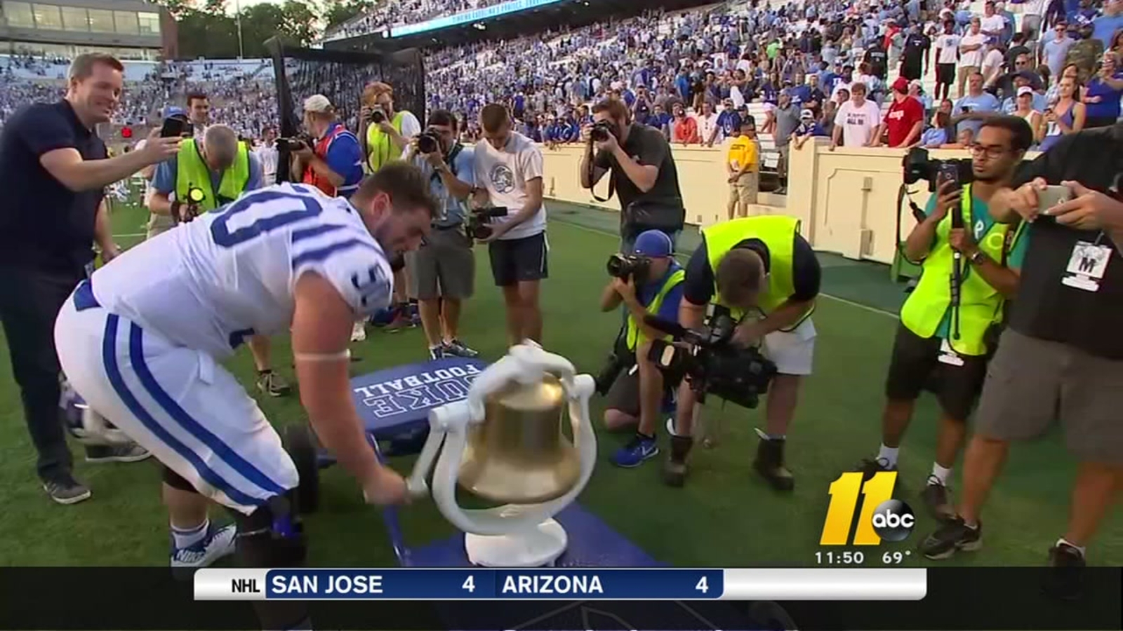 The Victory Bell stays in Durham, Duke defeats UNC at Kenan 27-17 ...