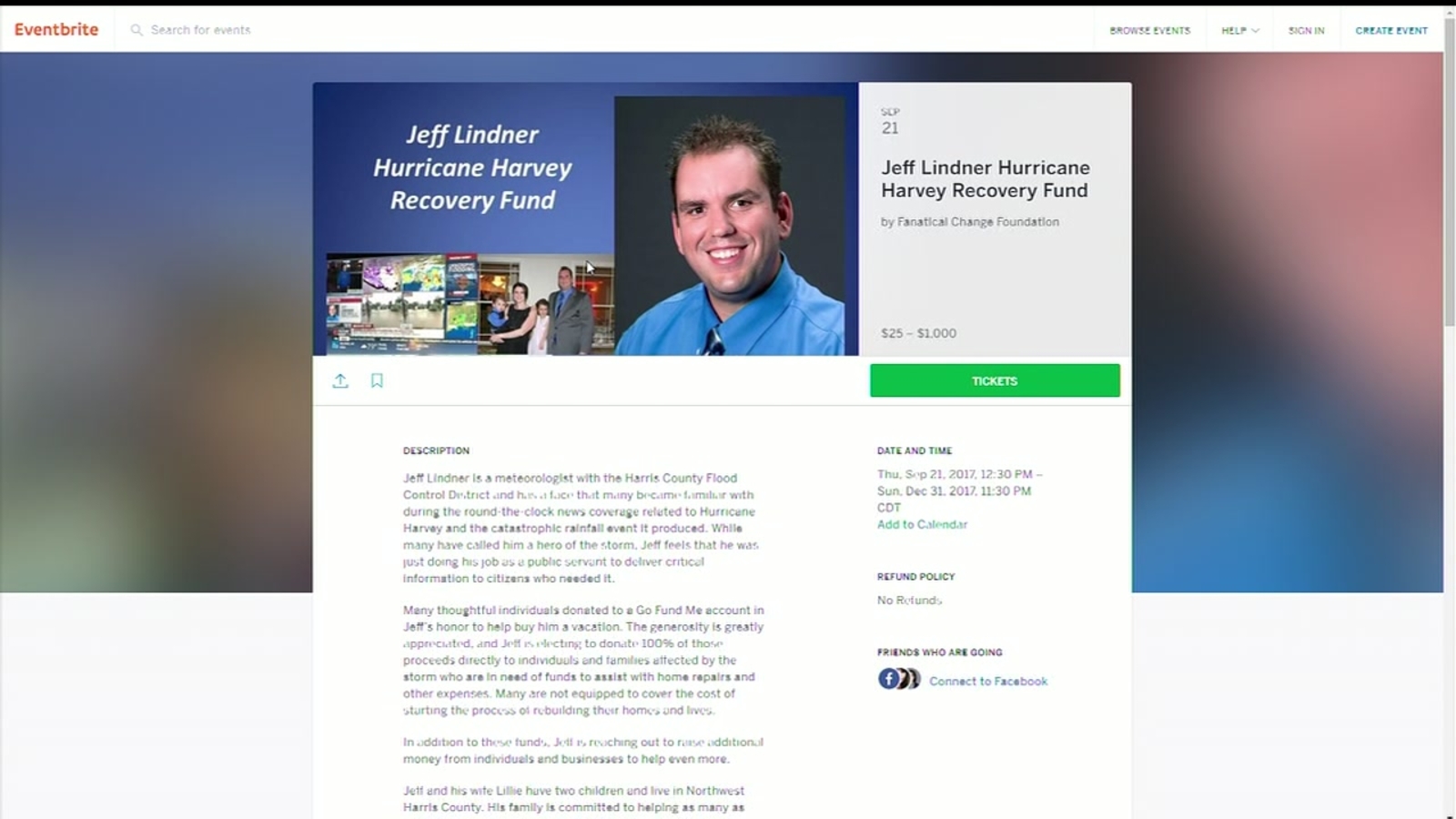 Fundraiser meant for Jeff Lindner will now go to Harvey victims - ABC13 ...
