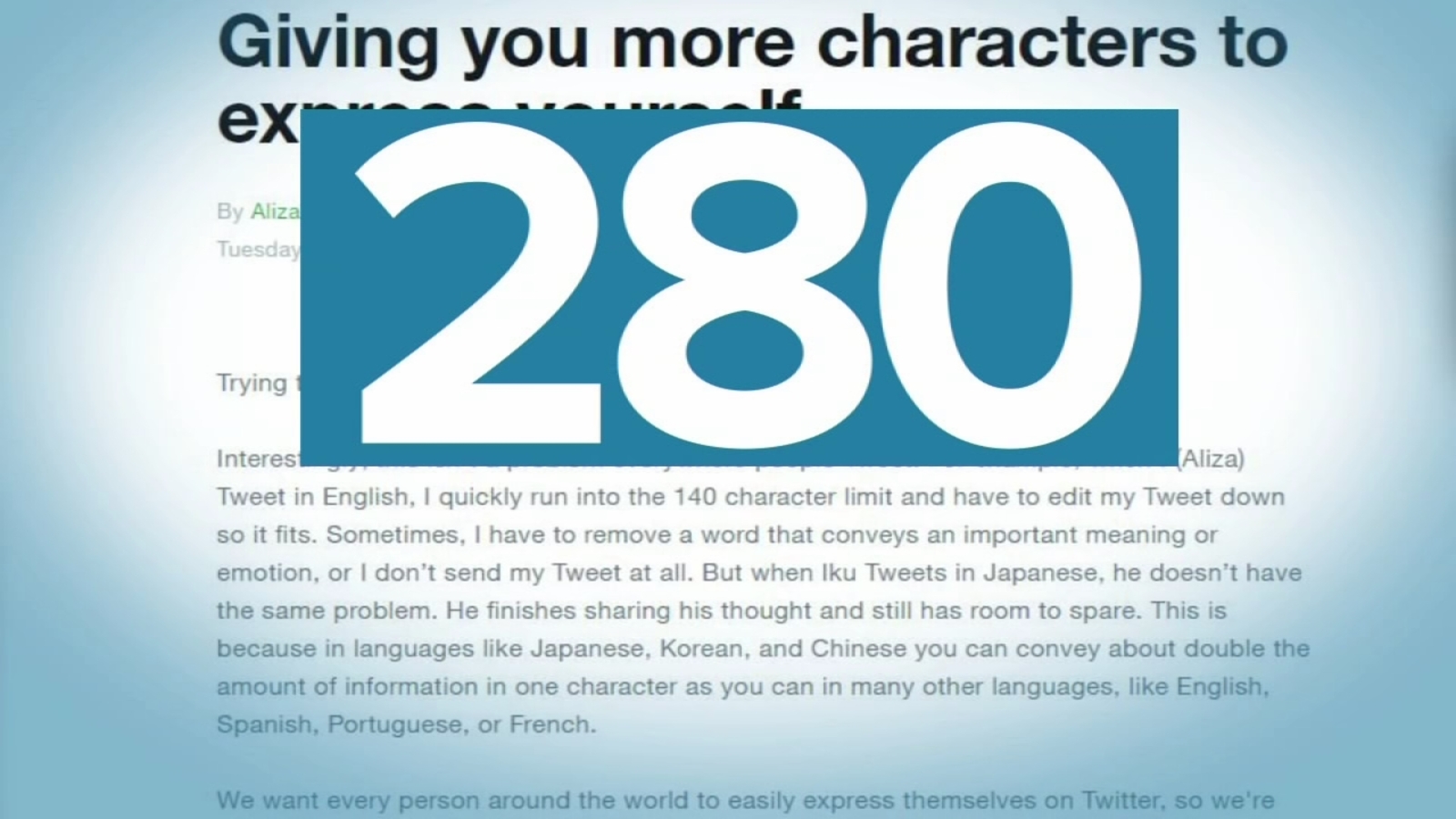 Twitter testing 280 character limit - 6abc Philadelphia