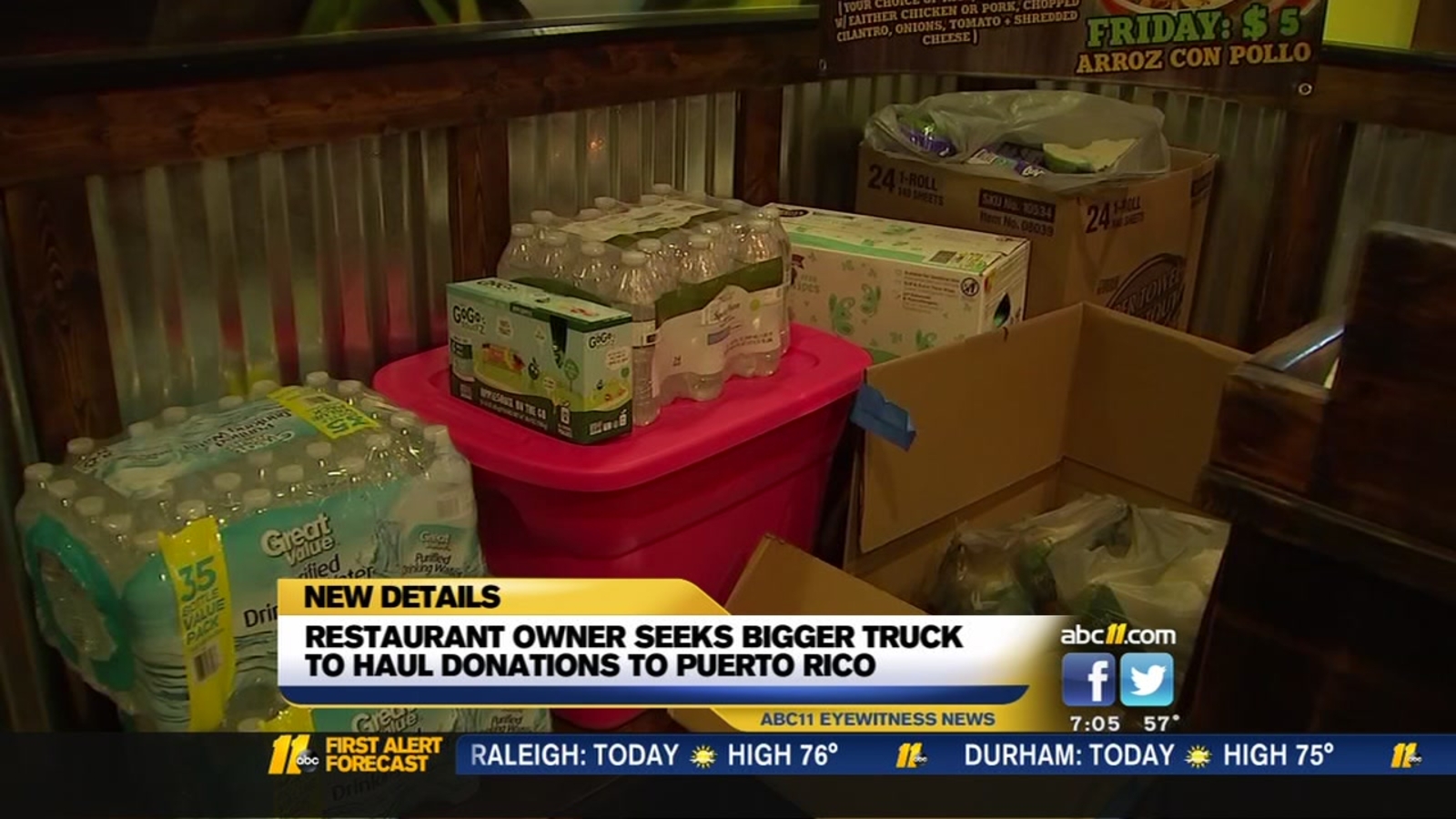 So many donations for Puerto Rico, Raleigh restaurant needs a bigger ...