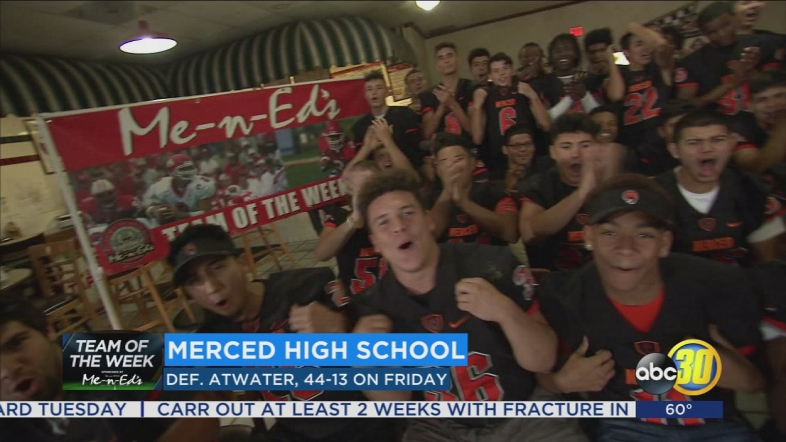 Me-N-Ed's Team of the Week - Merced High School Merced defeated Atwater ...