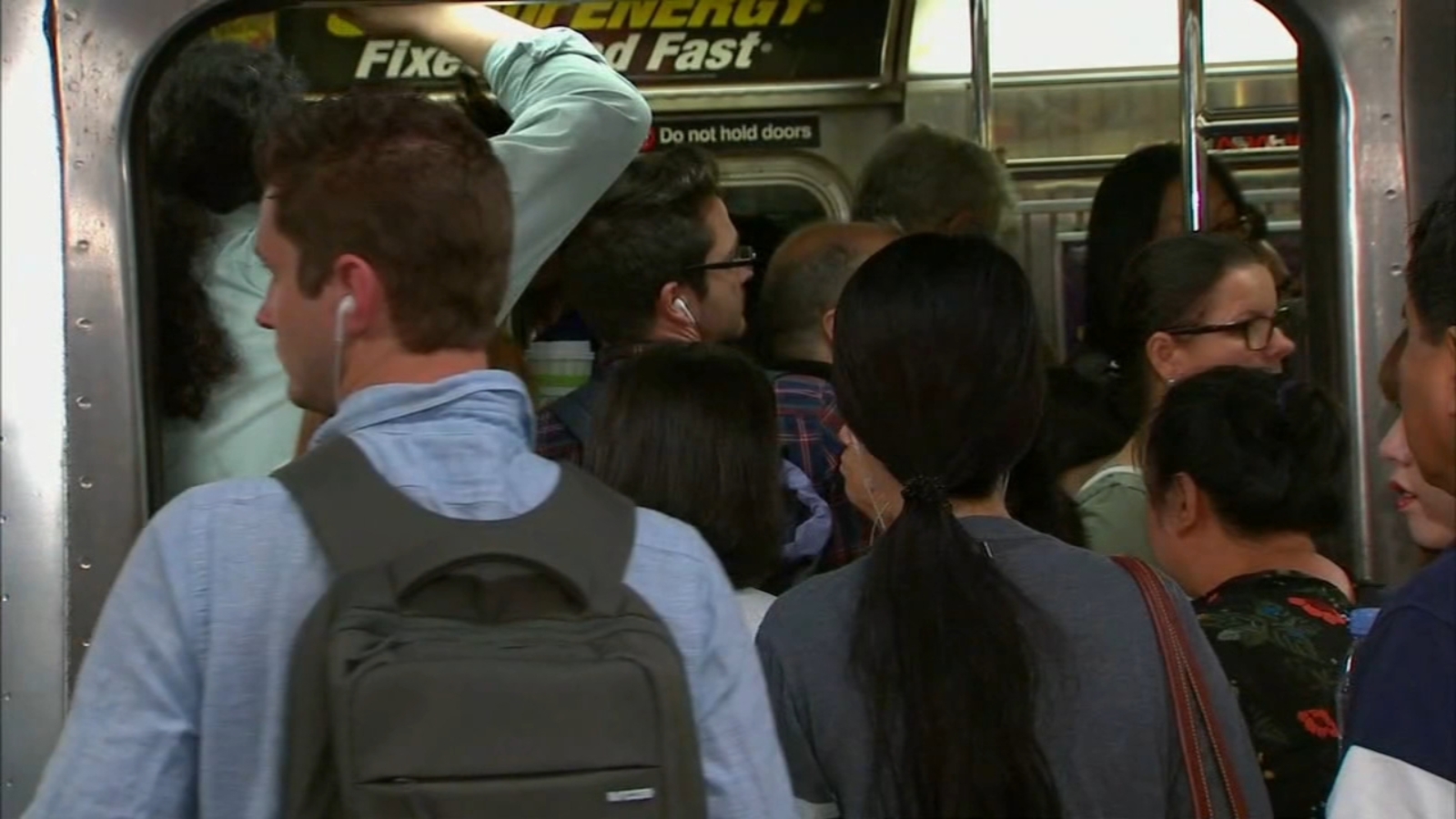 Photos: MTA makes more room on subway cars by removing seats - ABC7 New ...