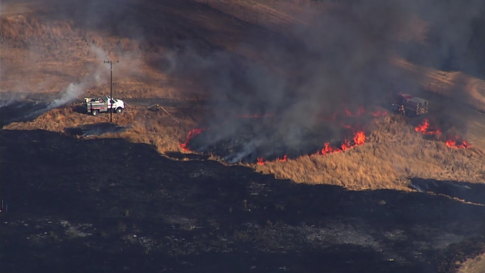Grass fire breaks out in Dublin - ABC7 San Francisco