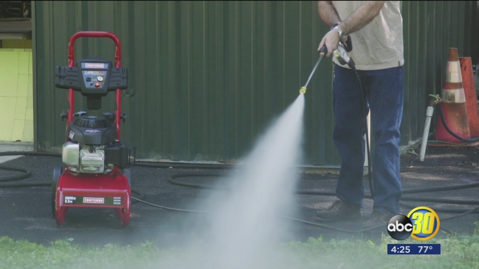 Fall clean-up made easy with a pressure washer - ABC30 Fresno