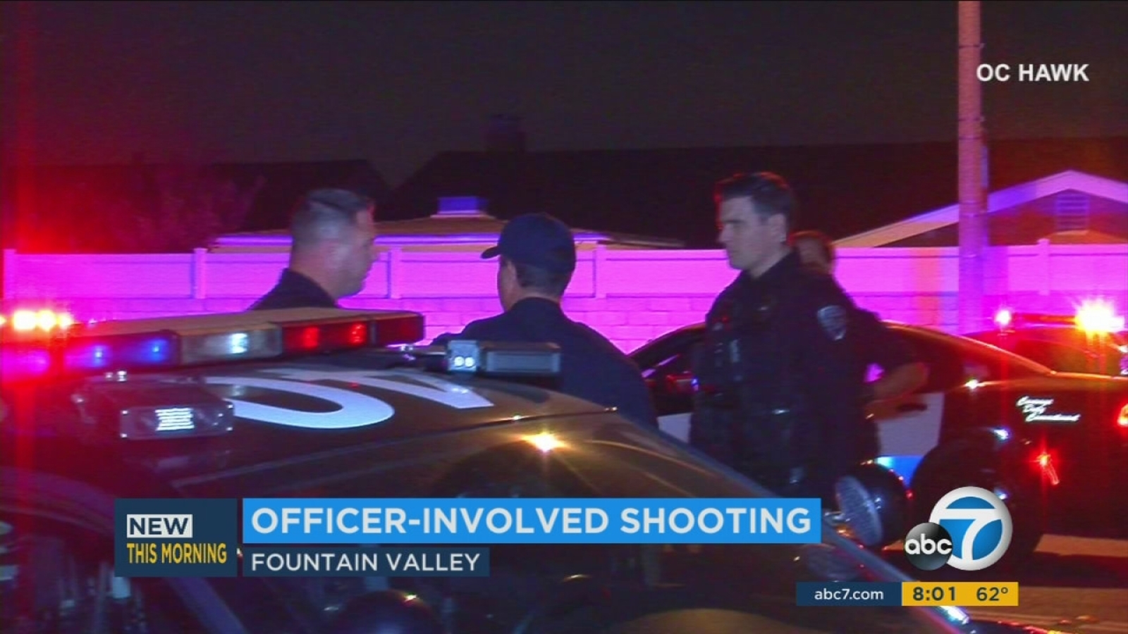 Fountain Valley officers open fire after man drives toward them at fatal crash scene, police say ...