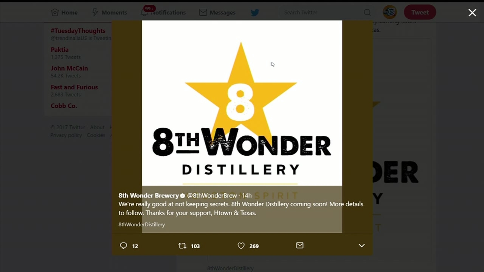 8th Wonder Brewery set to open distillery - ABC13 Houston