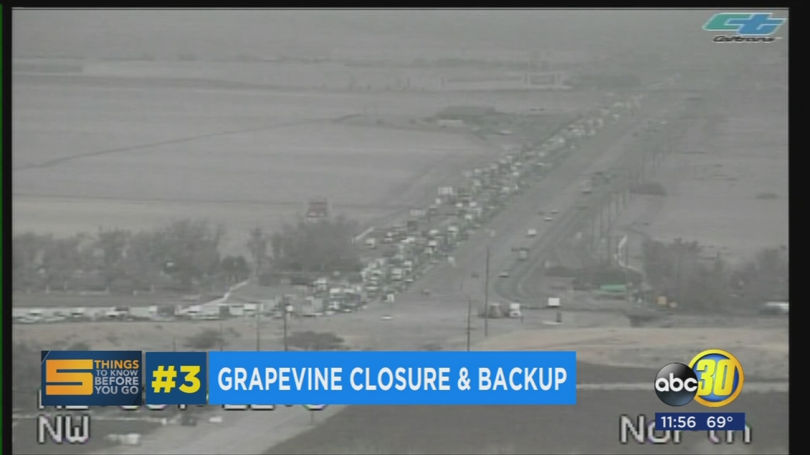 Semi-truck accident causes major traffic backup on the Grapevine ...