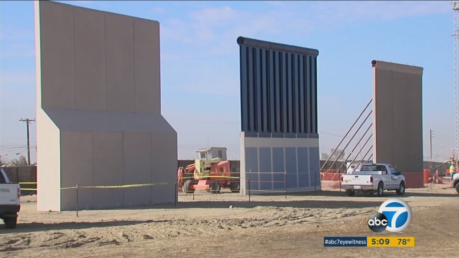 Border Wall prototypes on display in San Diego - ABC7 Los Angeles