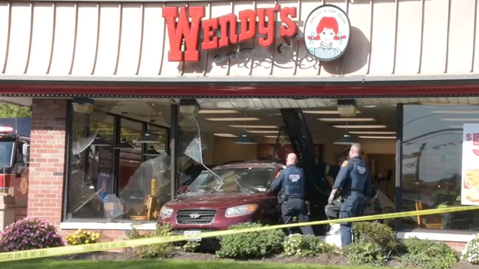 Elderly driver, 7 others taken to hospital when car crashes into Wendy ...