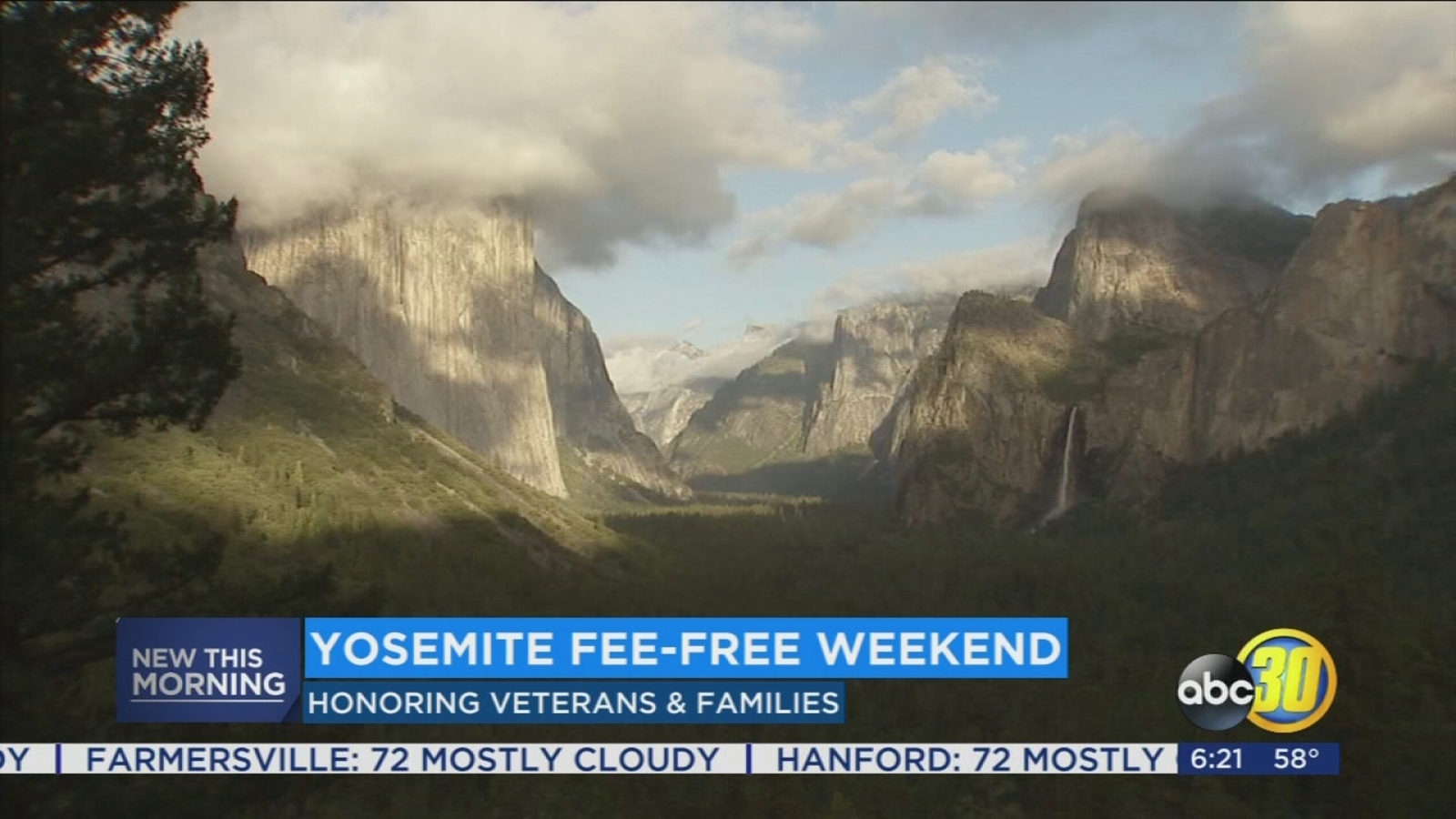 Yosemite National Park offering fee-free weekend for soldiers and their ...