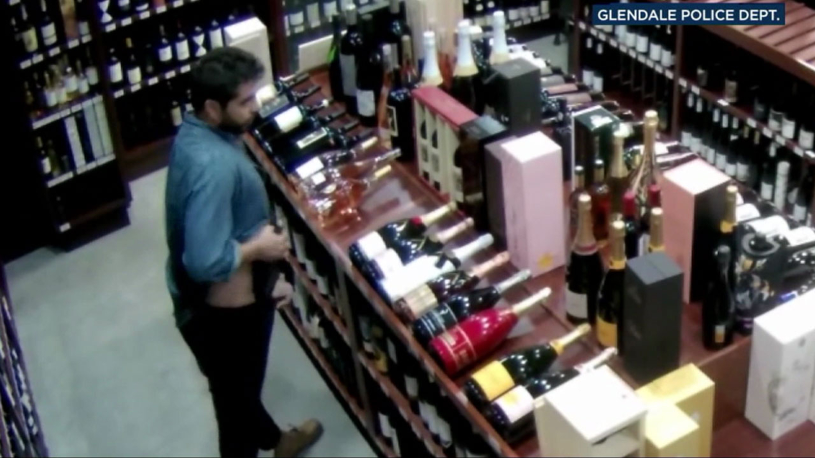 Man Caught On Camera Stuffing Wine Into Pants In Suspected Glendale