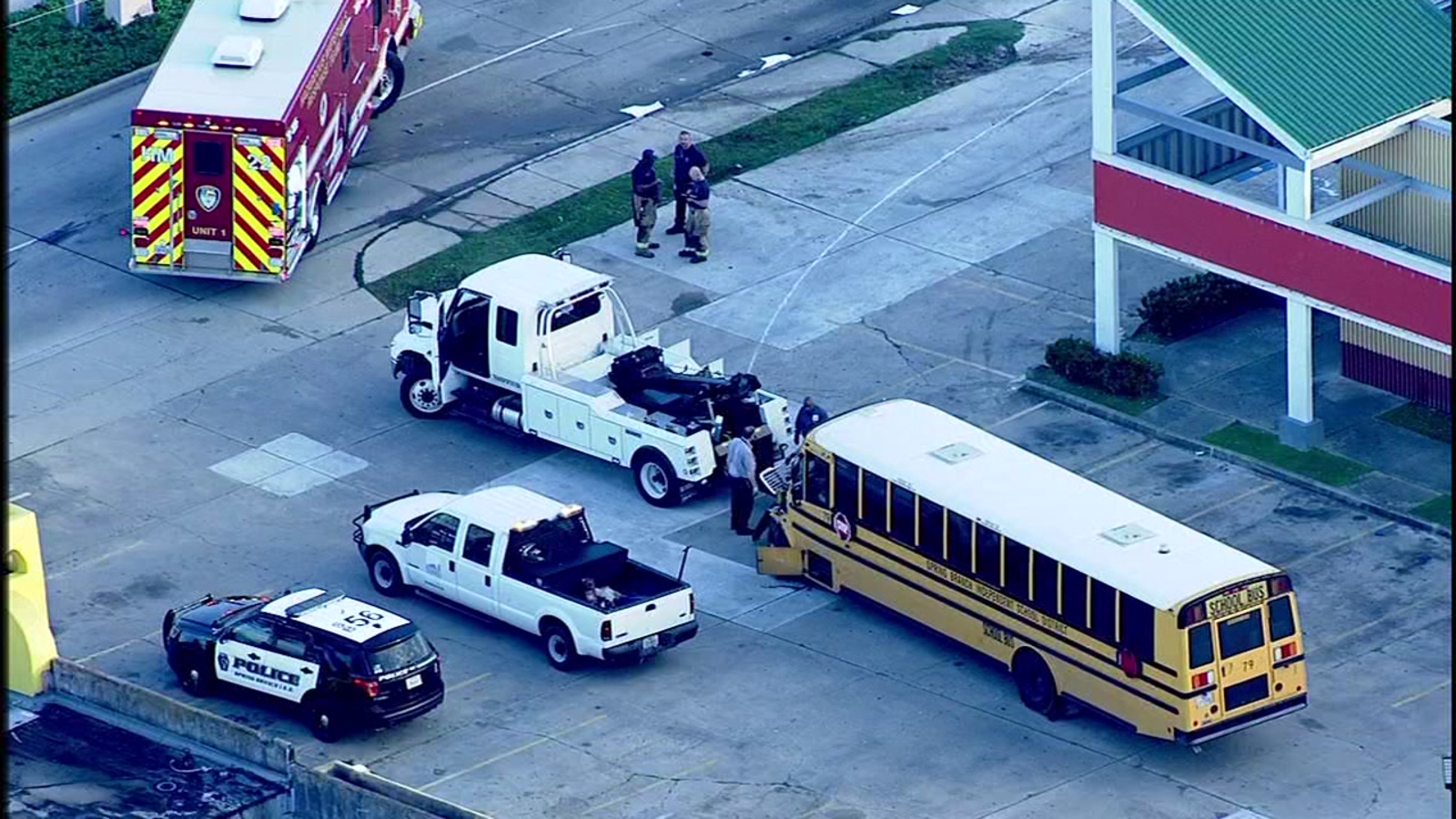 Spring Branch ISD school bus involved in an accident - ABC13 Houston