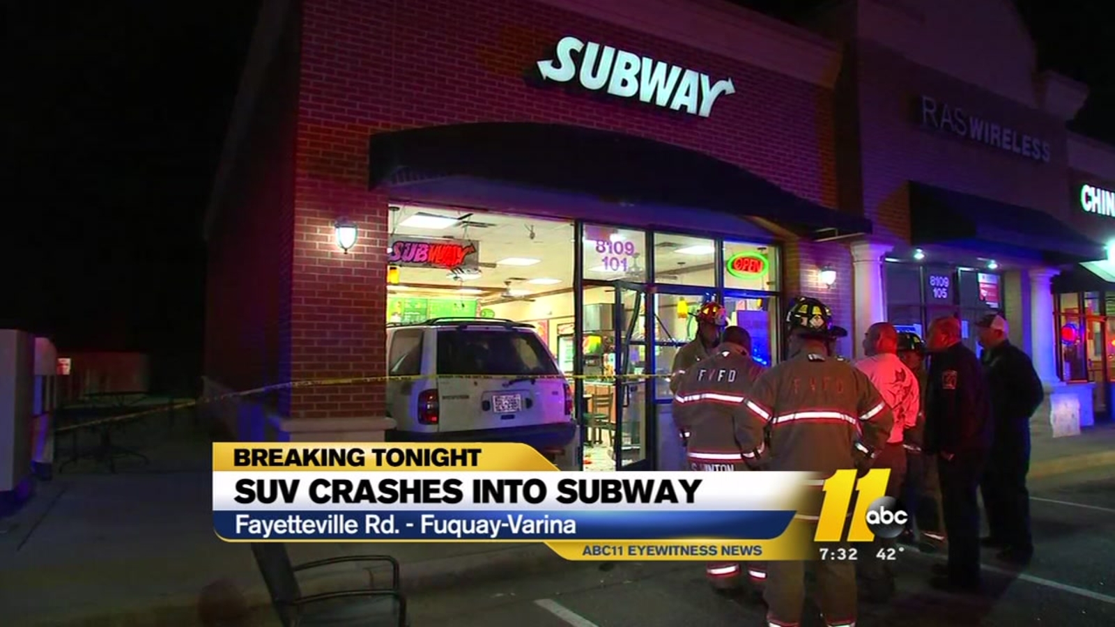 SUV crashes into Subway sandwich shop in Fuquay-Varina - ABC11 Raleigh ...