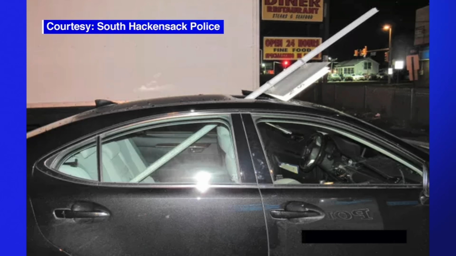 Drunken driver didn't realize she had sign stuck in sunroof, police say ...