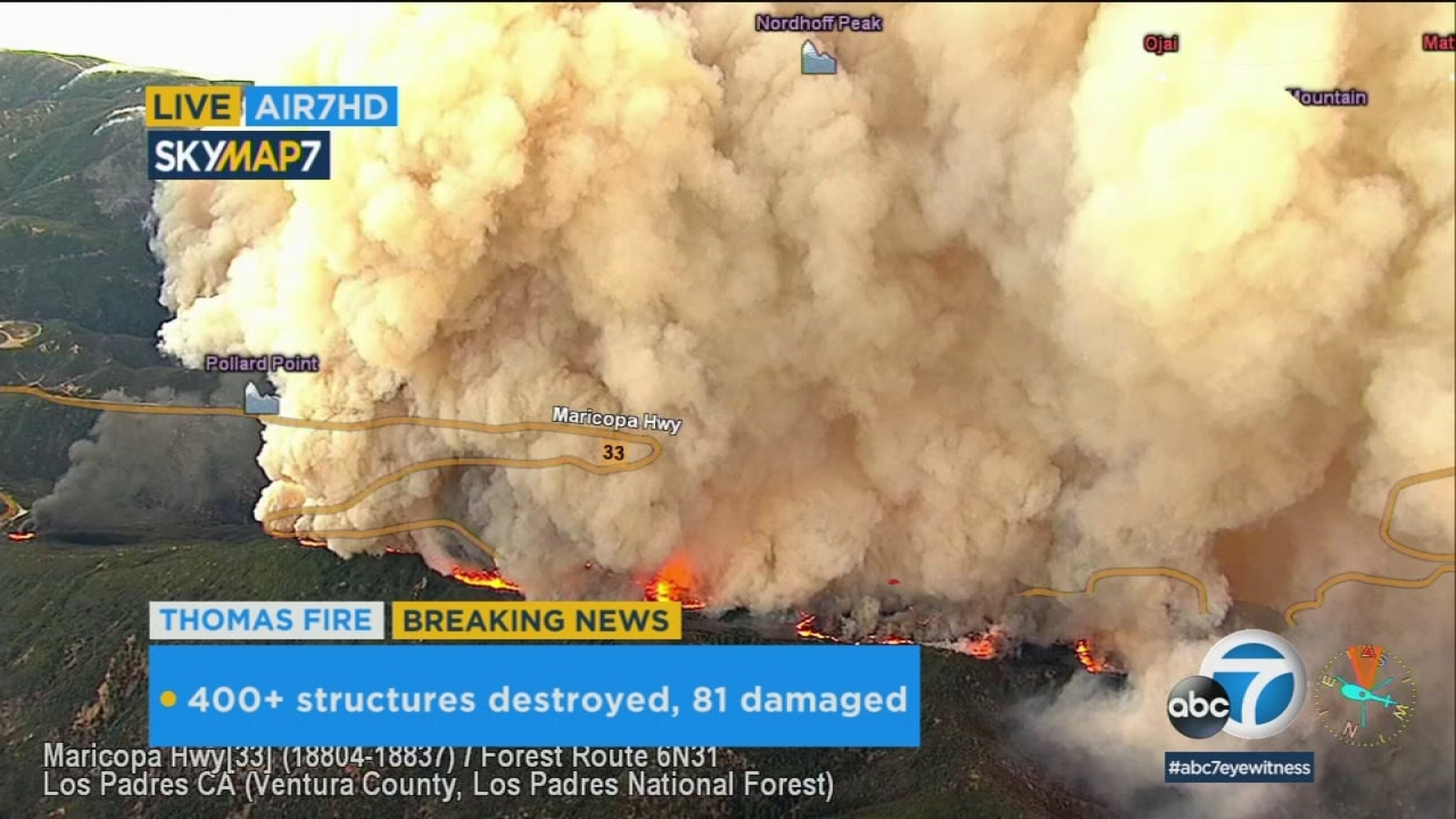 Thomas Fire enters fifth day, spreads to 132,000 acres with 10 percent ...