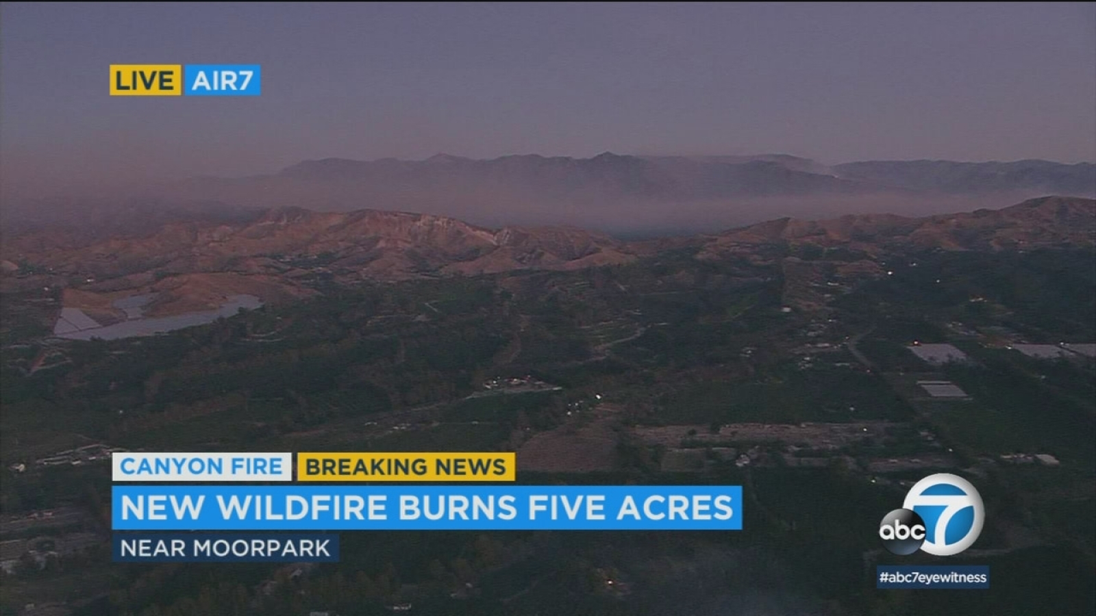 Firefighters contain small brush fire in Moorpark area - ABC7 Los Angeles