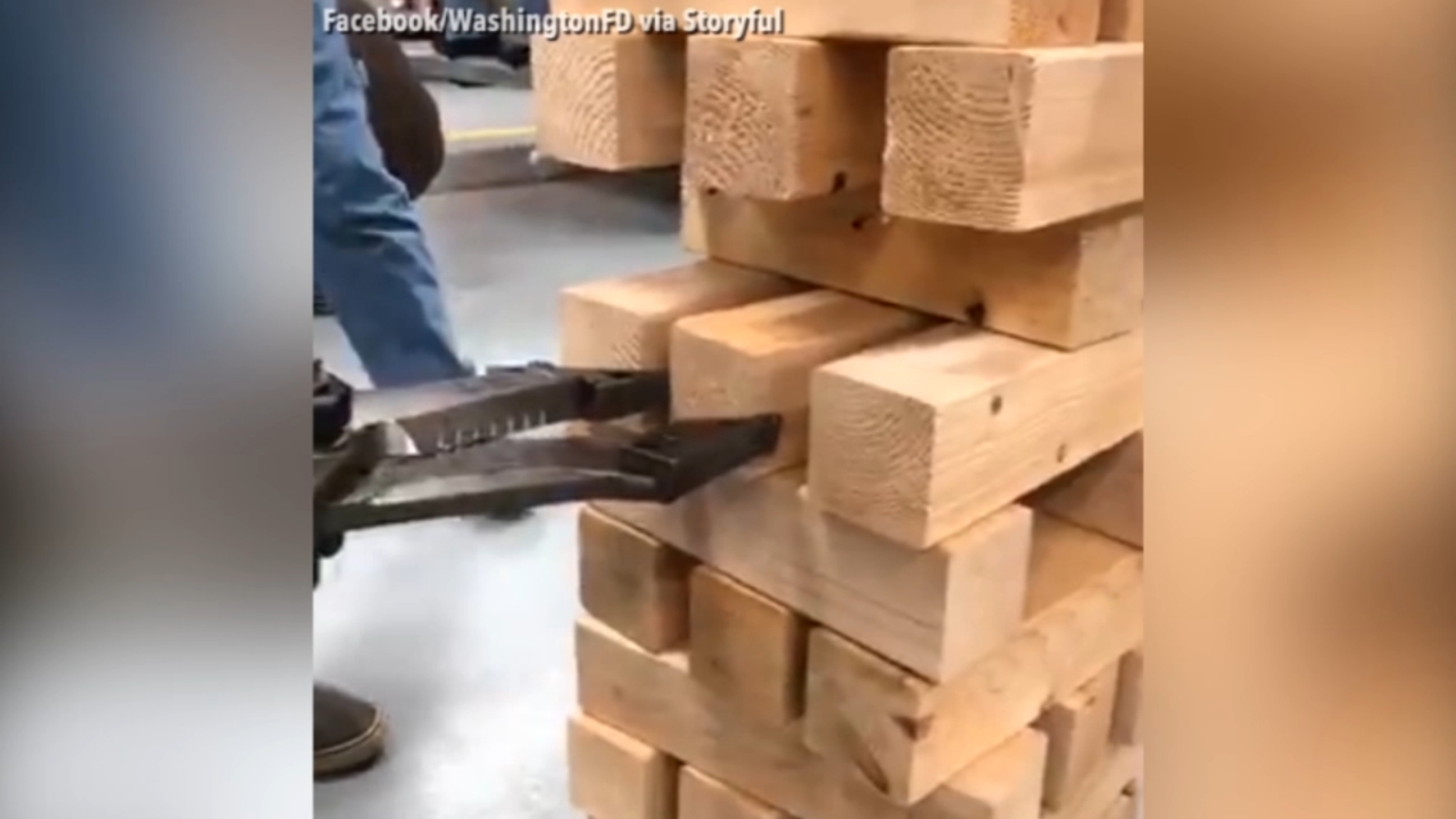 Firefighters partake in game of 'hydraulic jenga' - 6abc Philadelphia