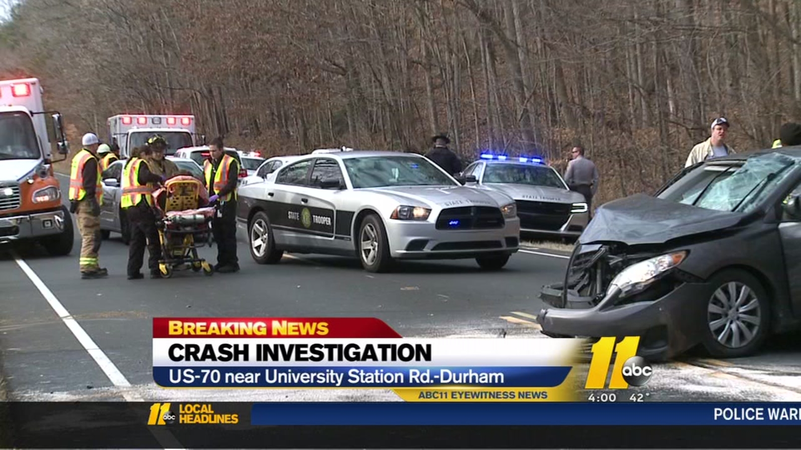Highway Patrol investigates head-on crash on US-70 in Durham - ABC11 ...
