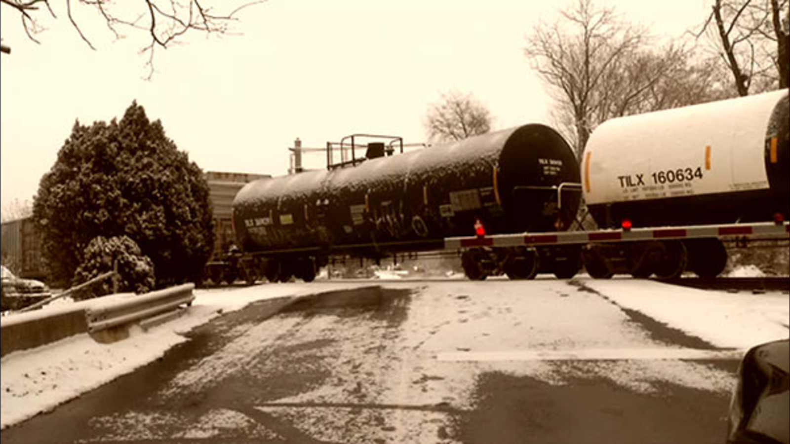 Stuck freight train causes road closure in Delaware County - 6abc ...