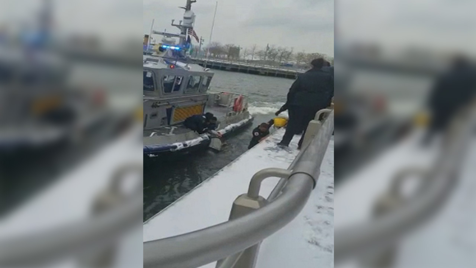 EXCLUSIVE: FDNY paramedic helps rescue man from frigid water in Lower ...