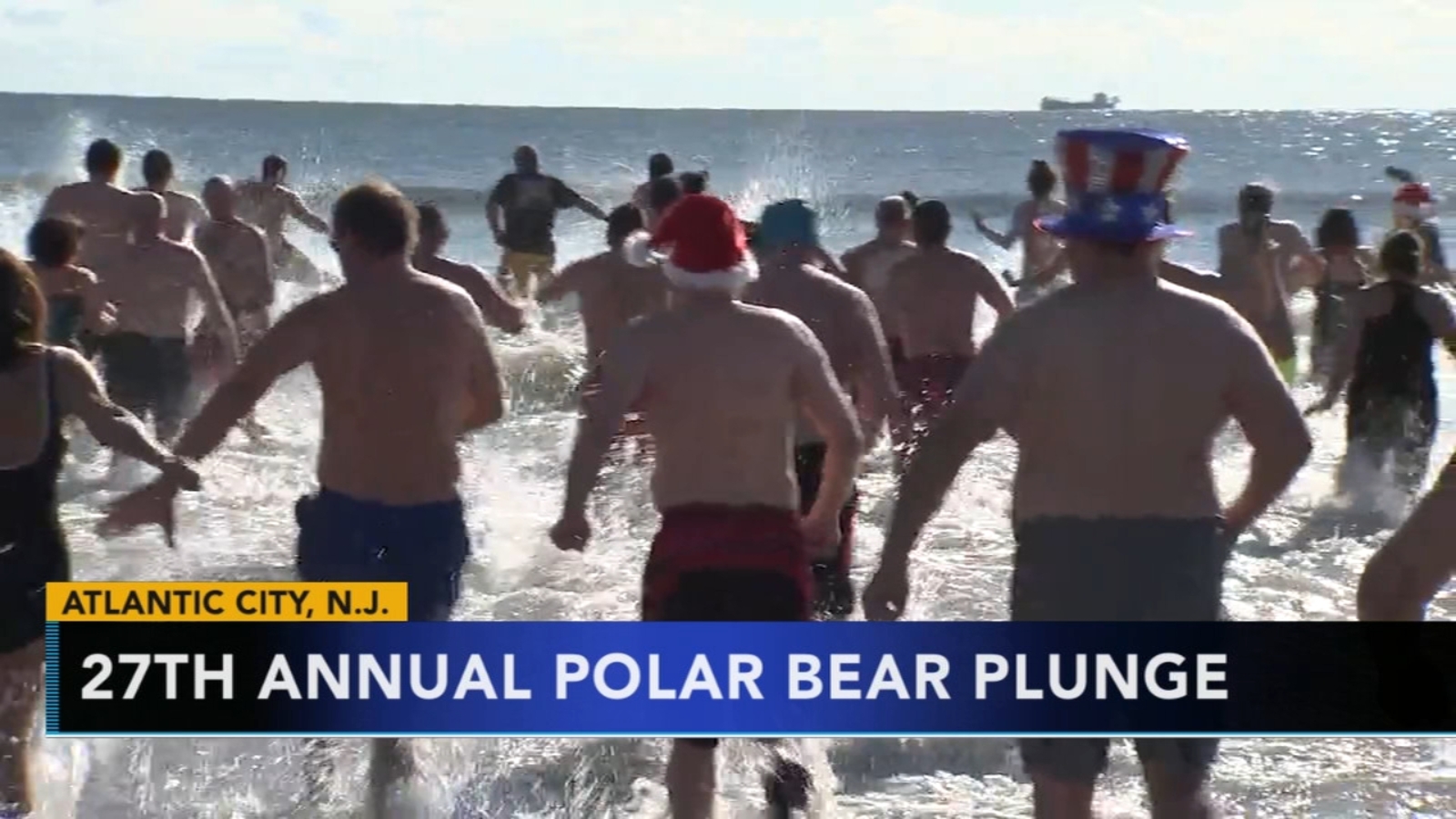 Atlantic City's Polar Bear Plunge goes on, despite brutal cold - 6abc ...