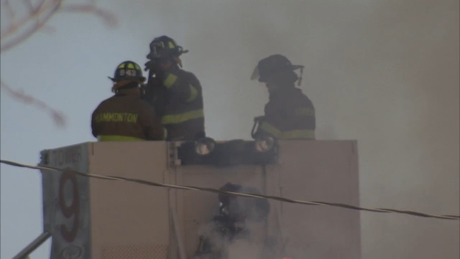 3-alarm fire damages warehouse in Shamong Twp., N.J. - 6abc Philadelphia