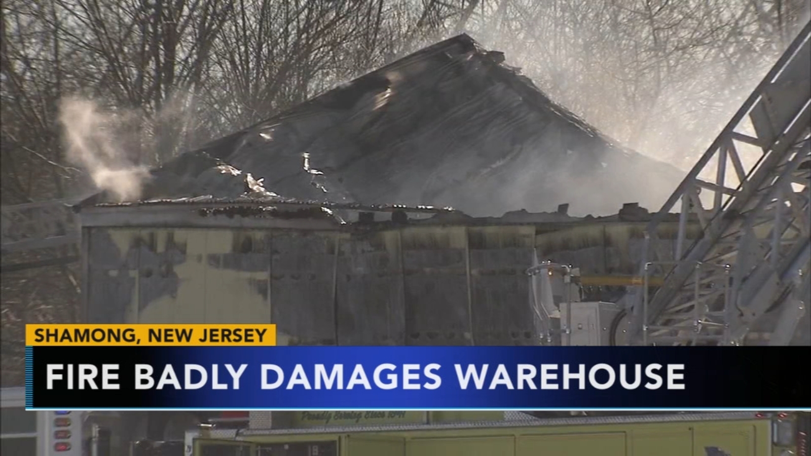 3-alarm fire damages warehouse in Shamong Twp., N.J. - 6abc Philadelphia