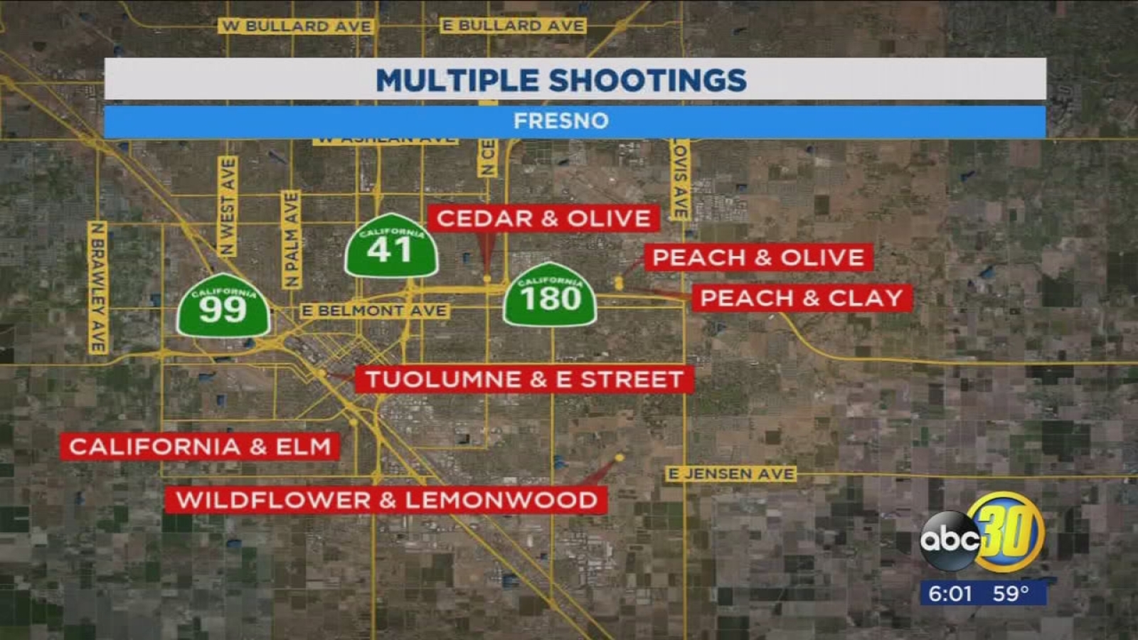 Police address string of shootings throughout Fresno - ABC30 Fresno
