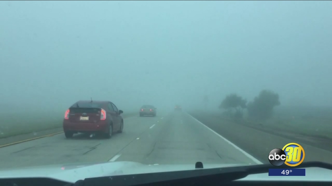 Thick fog rolls into Central Valley, dropping visibility to quarter ...