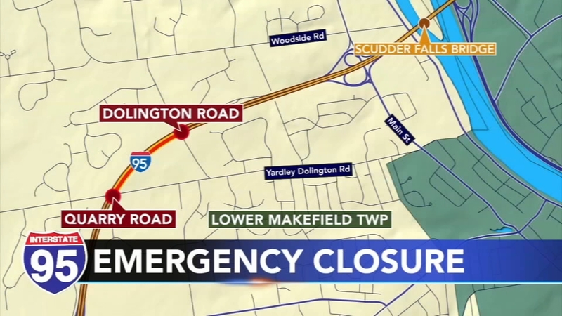 Pavement damage causes emergency I-95 lane closures - 6abc Philadelphia