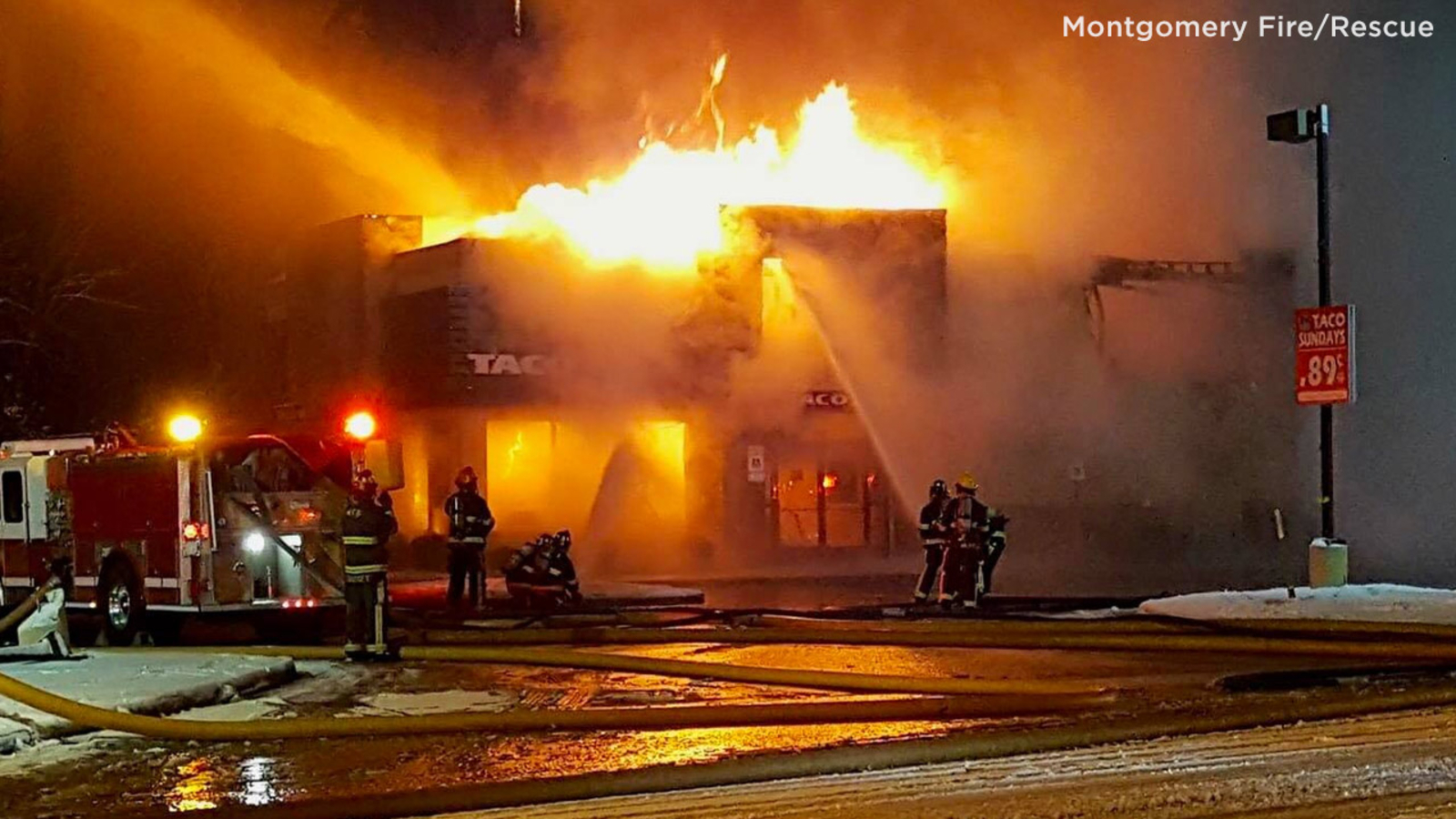 Candlelight vigil held for Taco Bell restaurant destroyed by fire in ...