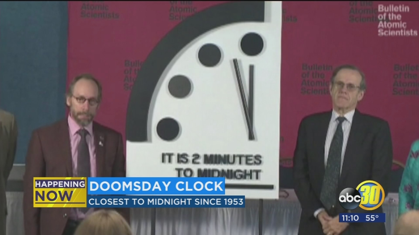 2 MINUTES TO MIDNIGHT: Doomsday clock moves 30 seconds closer to ...