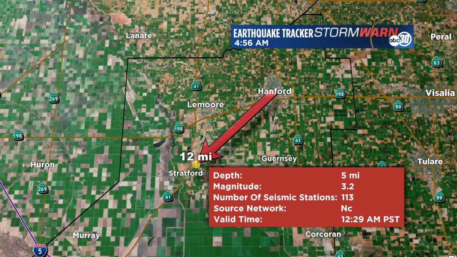 3.2 magnitude earthquake reported near Stratford - ABC30 Fresno