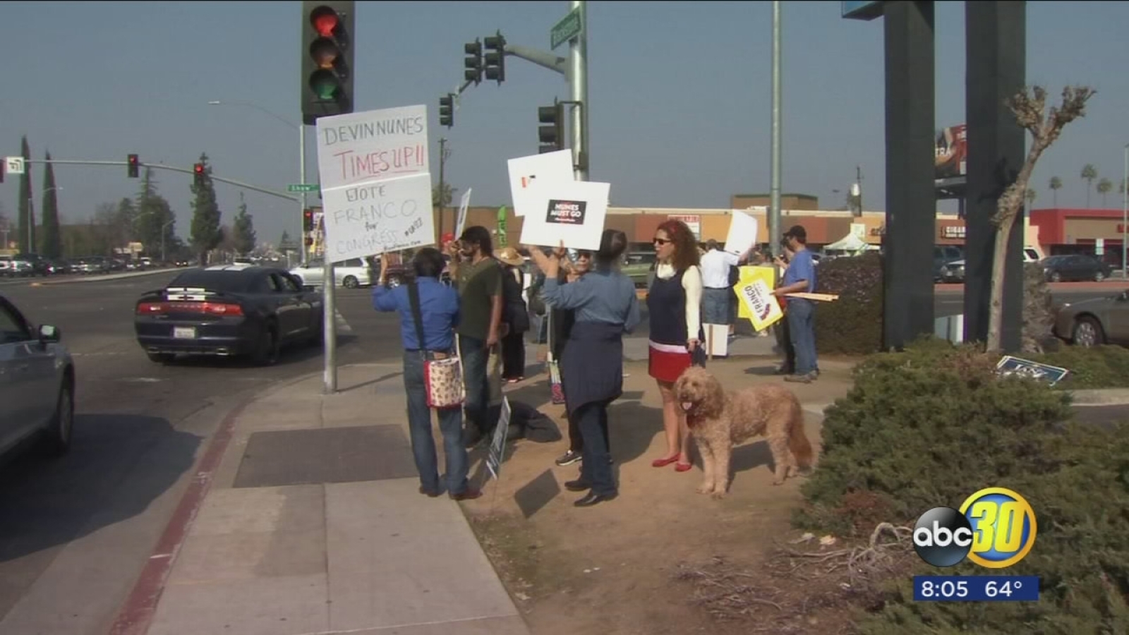 Fresno residents protest against Devin Nunes after memo release - ABC30 ...